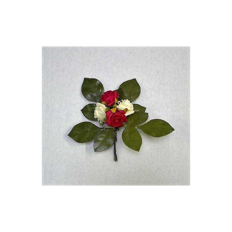 1 Rosen-Pick - weiß und rot, 0,75